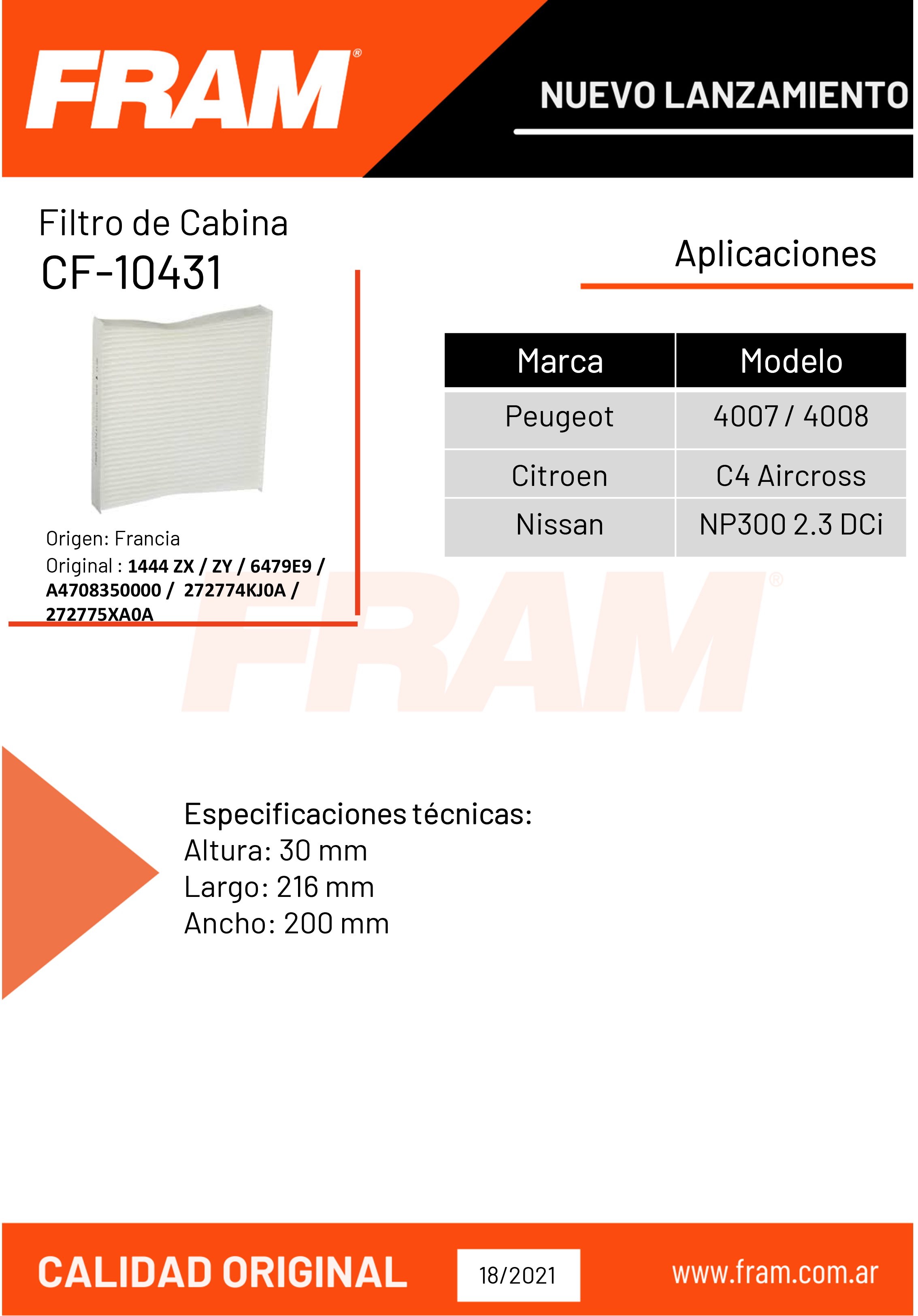 FRAM - Catálogo Online